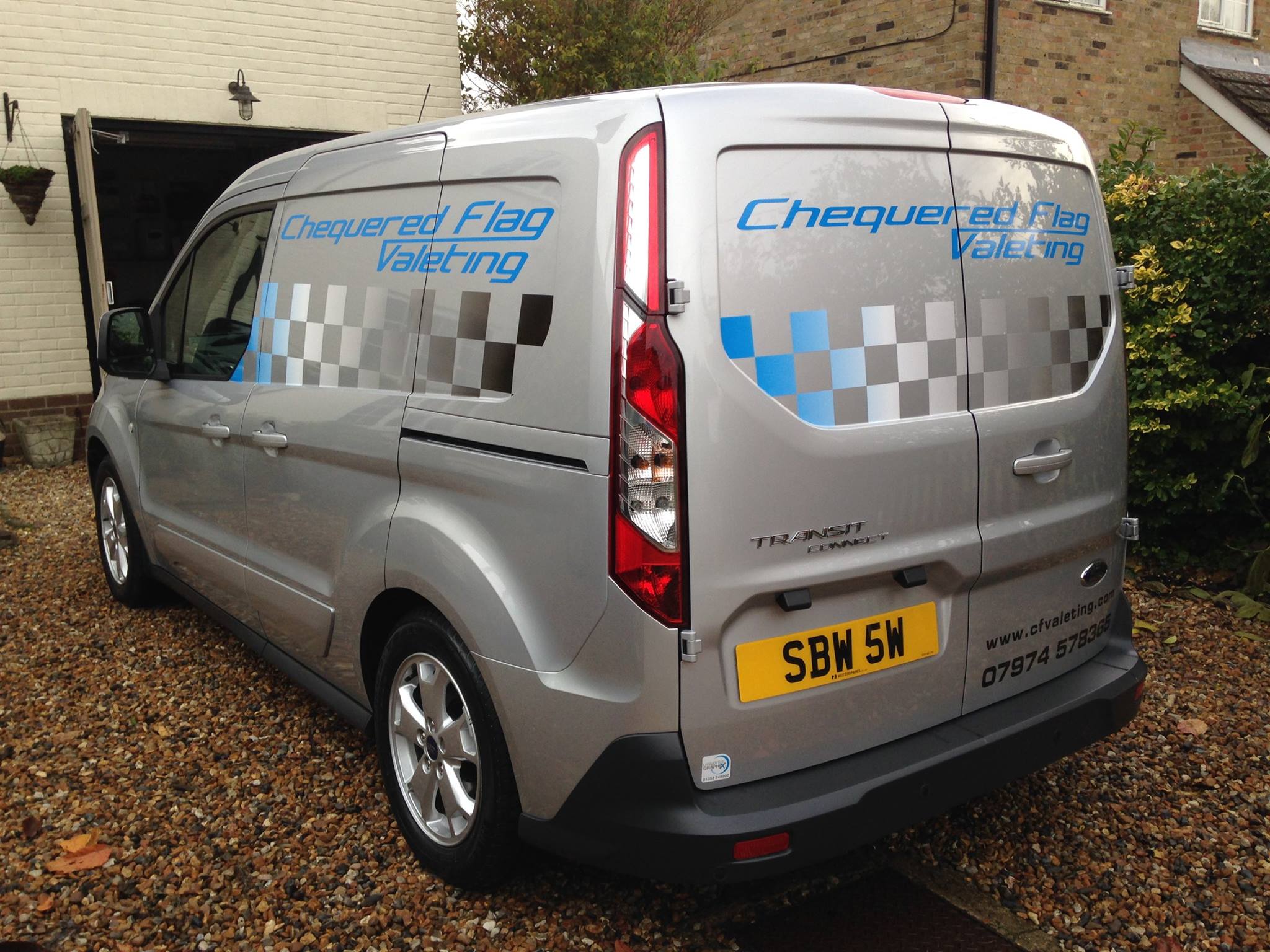 Chequered Flag Valeting Van Graphics - Universal Graphix
